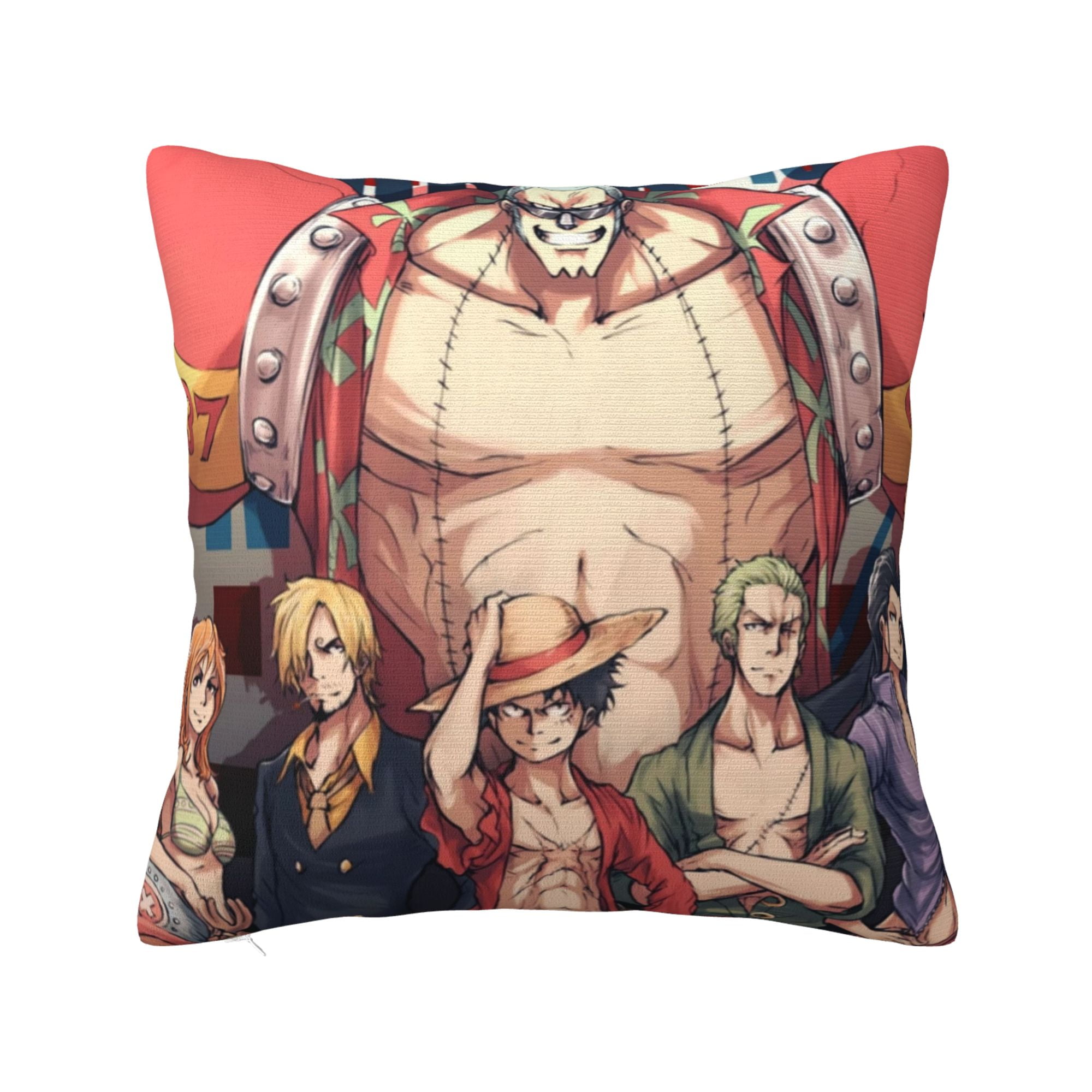 One Piece Pillowcase Throw Monkey D Luffy Roronoa Zoro Vinsmoke Sanji ...