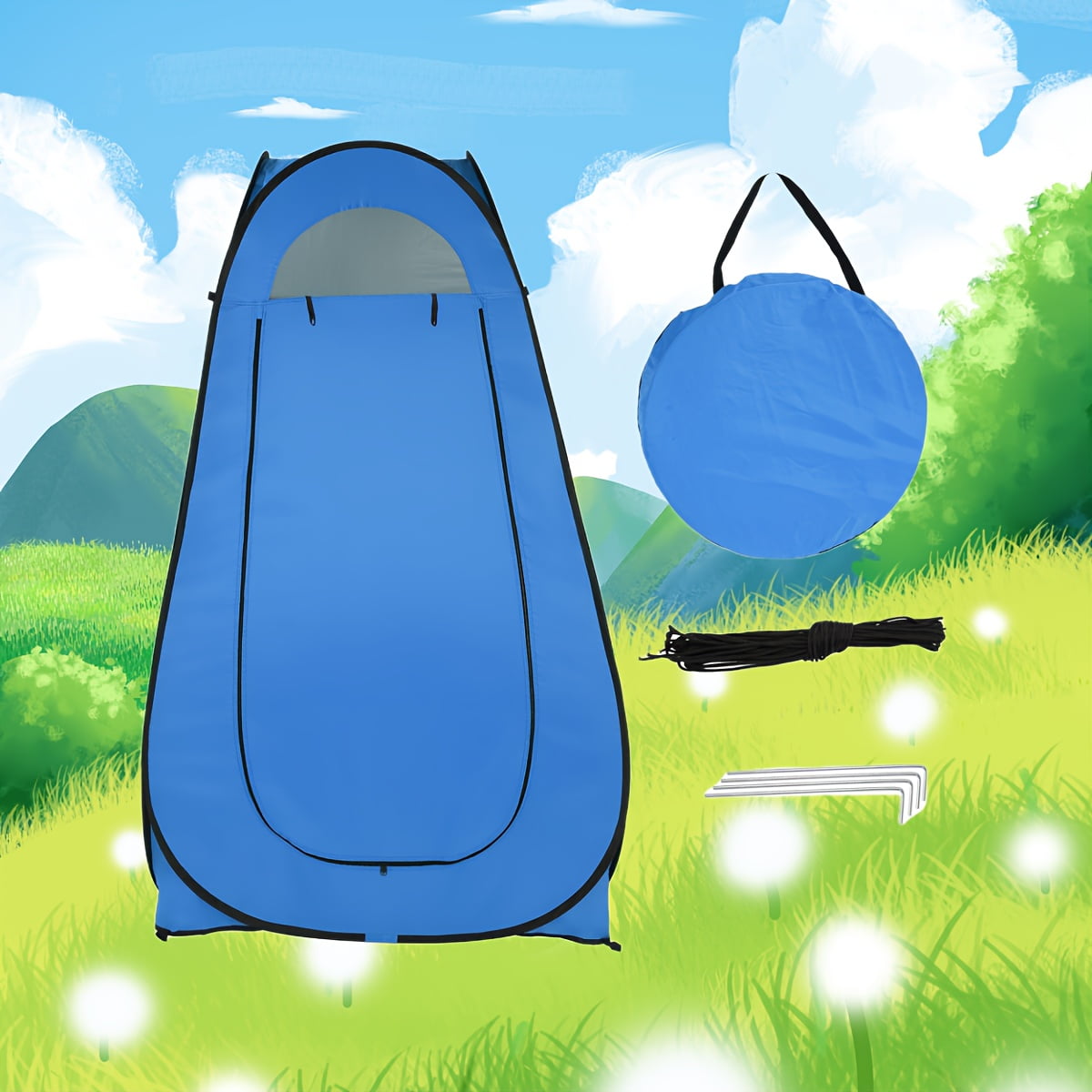 One-Piece Pop-Up Privacy Tent - Portable Outdoor Shower/Toilet Tent ...