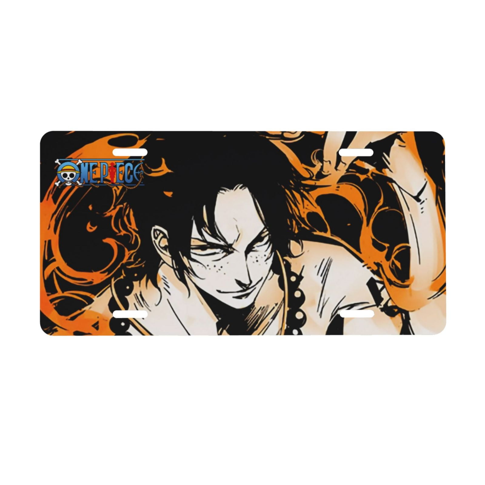 One Piece Portgas D Ace License Plate, Car Front License Plates With 4 ...