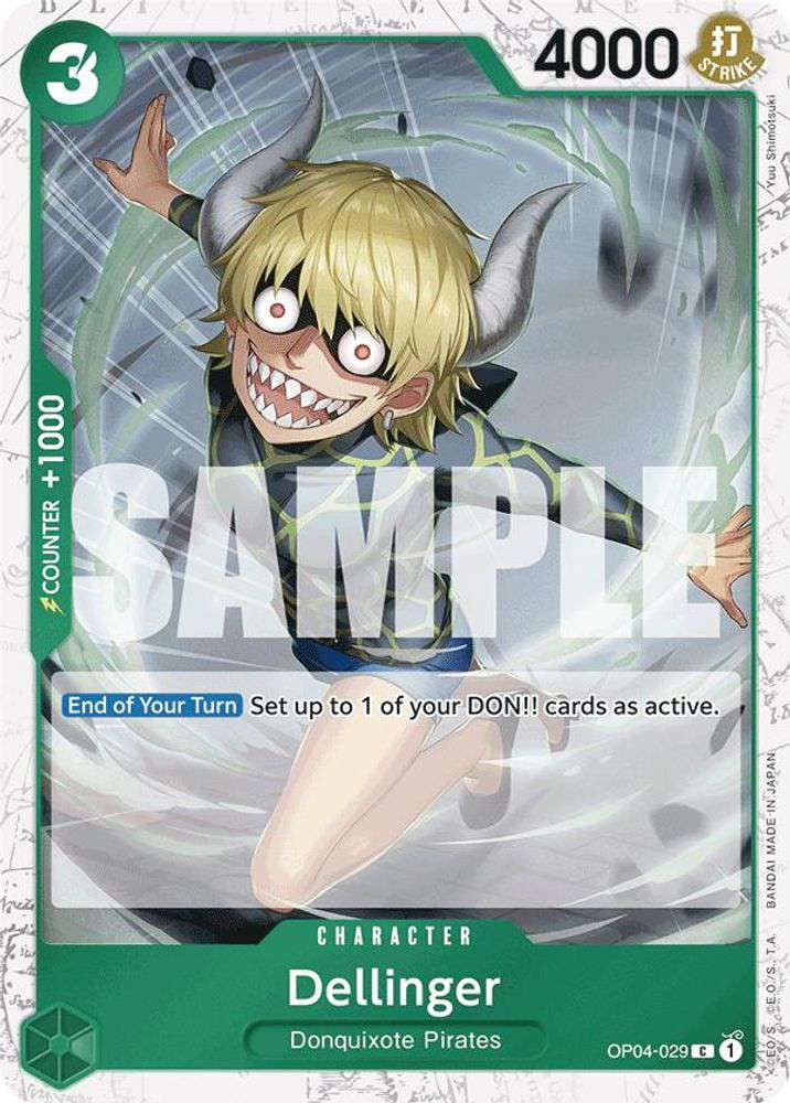 One Piece Premium Booster Common Dellinger OP04-029 [Jolly Roger Foil ...