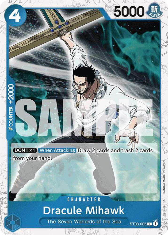 One Piece Premium Booster Common Dracule Mihawk ST03-005 [Jolly Roger ...