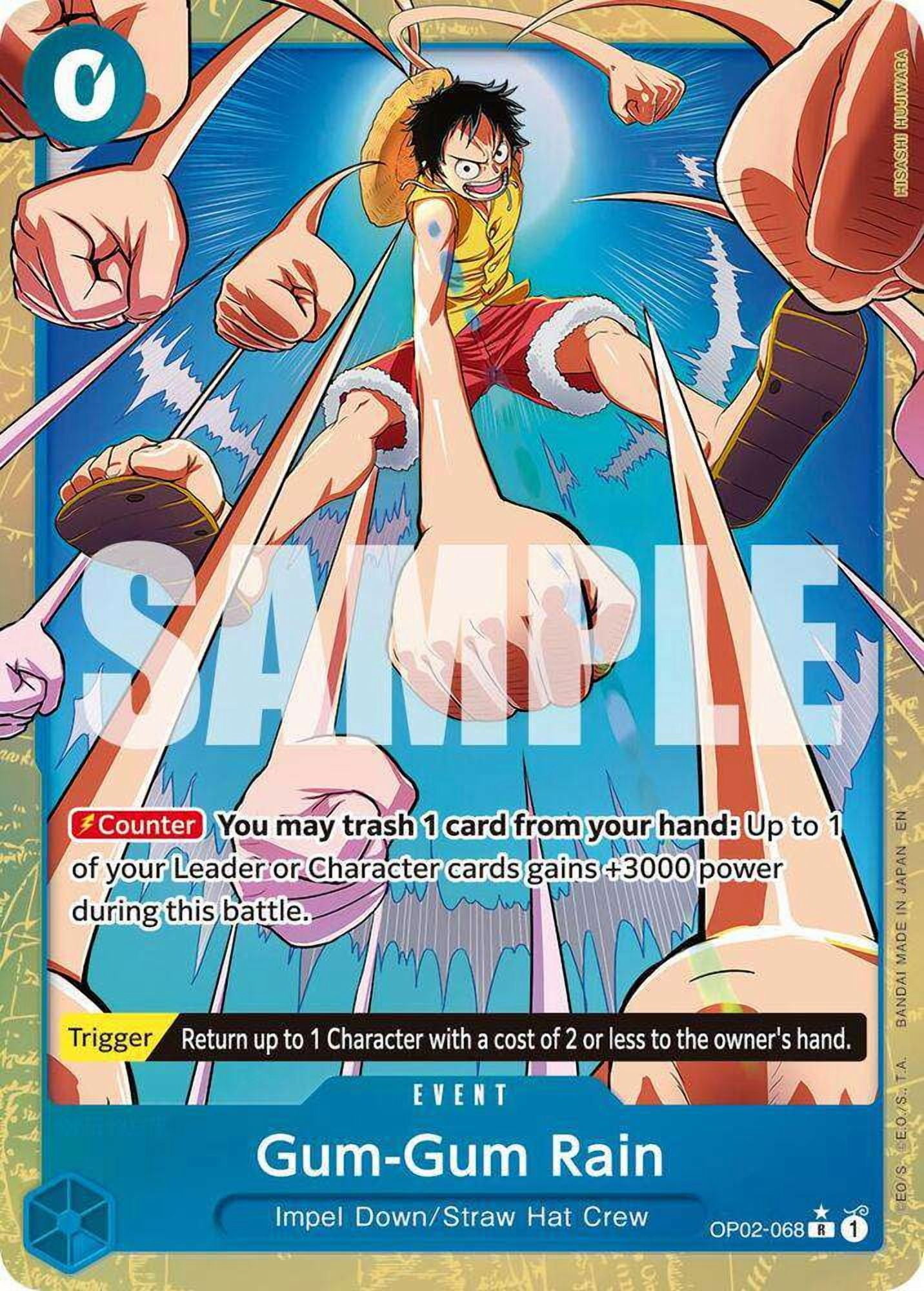 One Piece Premium Booster -The Best- Vol. 2 Rare Gum-Gum Rain OP02-068 ...