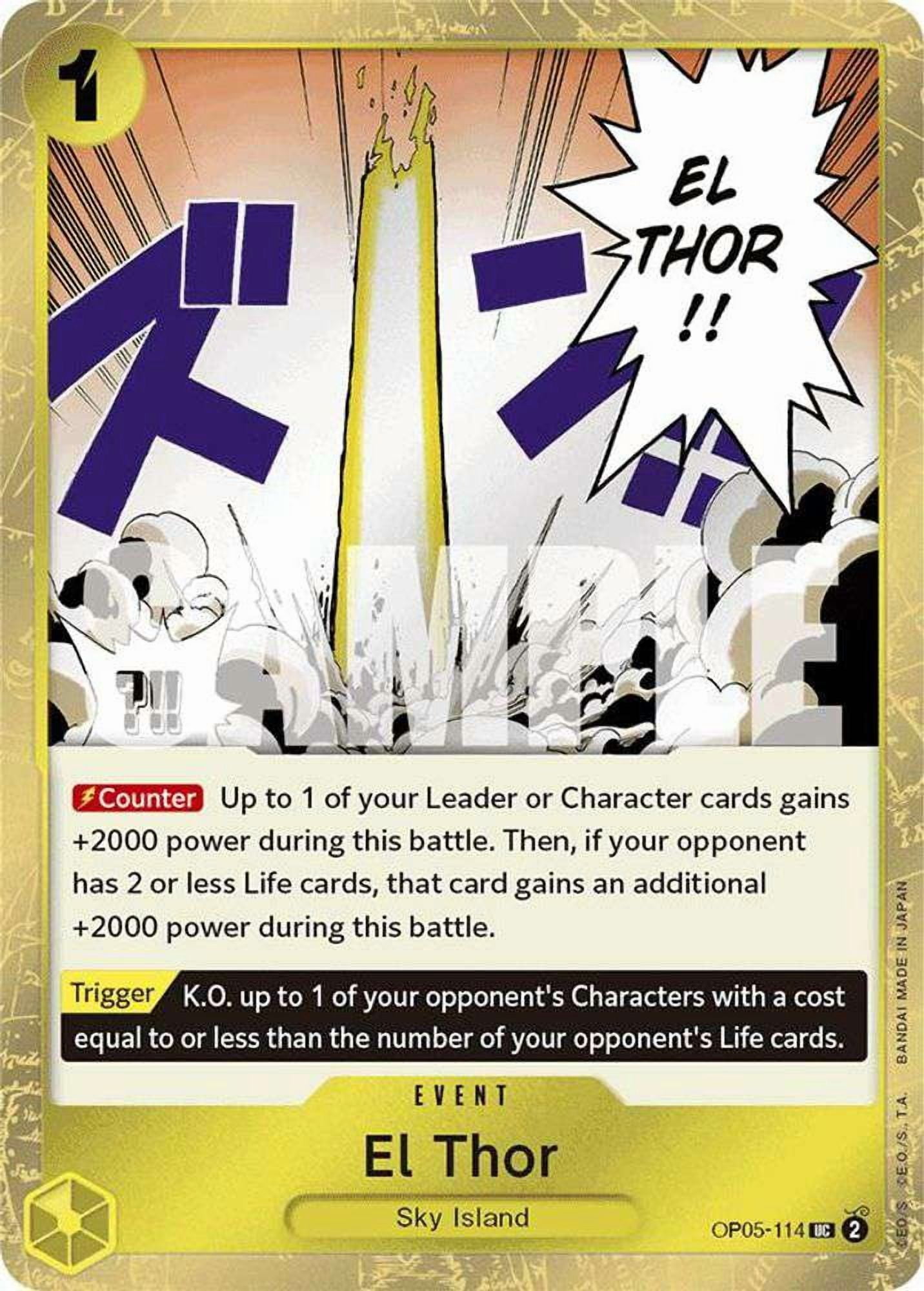 One Piece Premium Booster Uncommon El Thor OP05-114 [Jolly Roger Foil ...