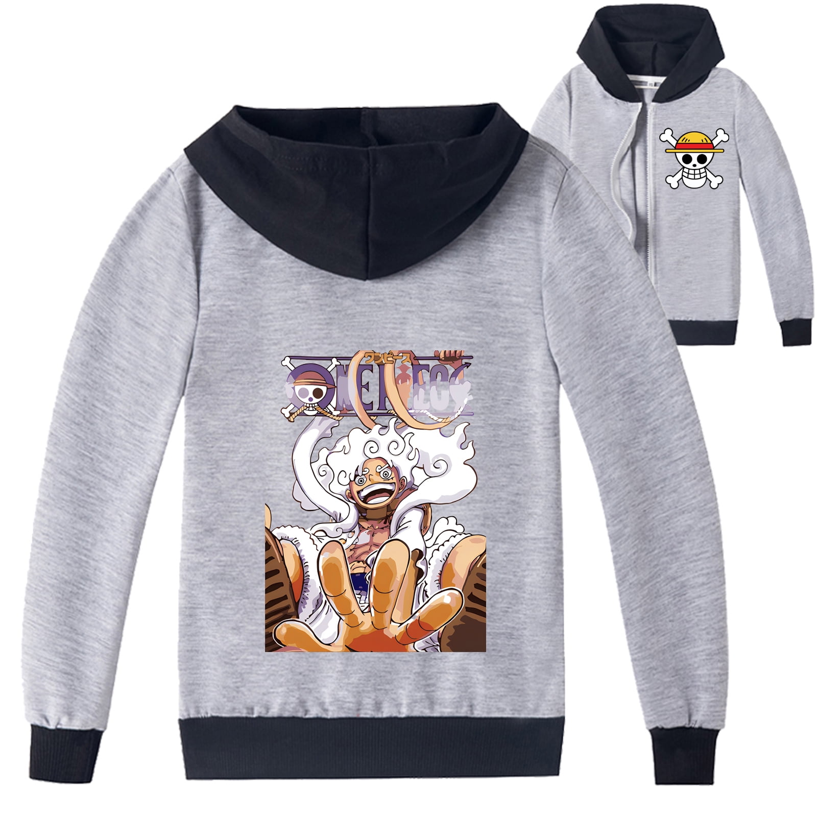 One Piece Printed Hooded Zipper Coat for Children, Suited for Both Boys ...