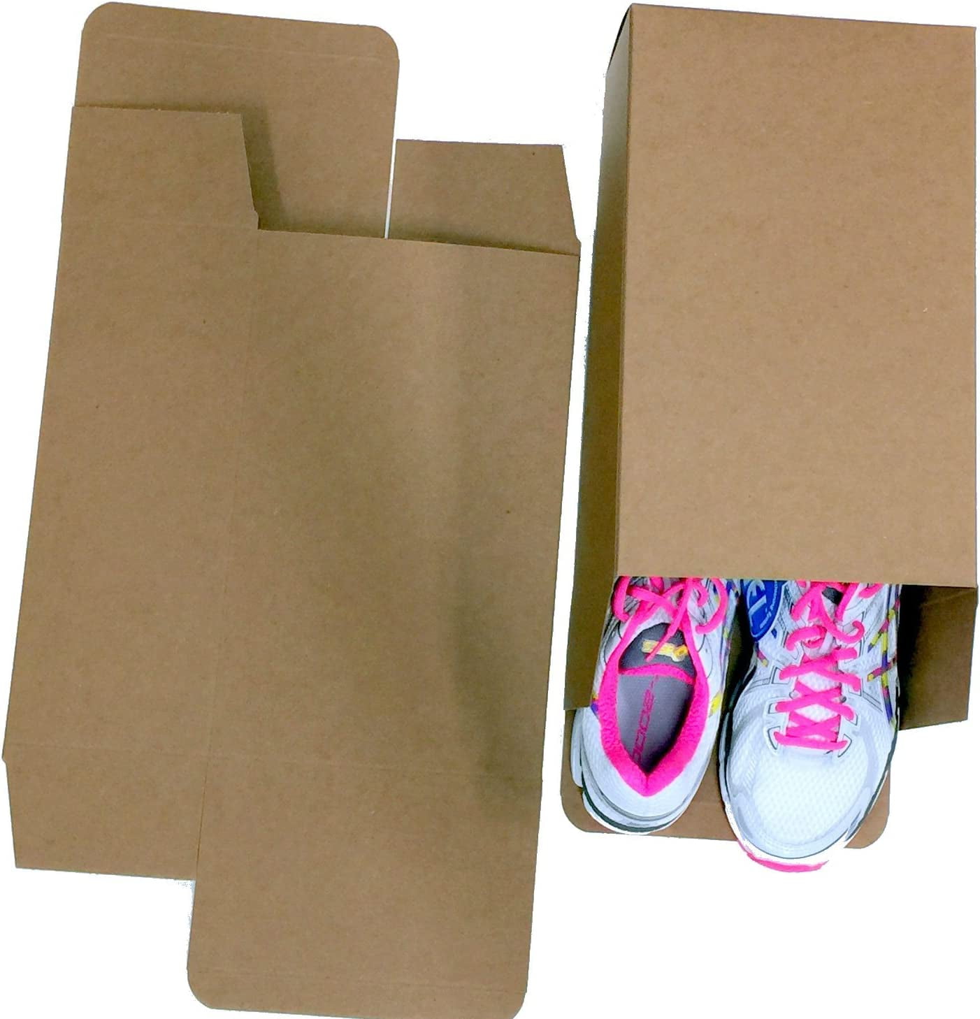 One Piece Reverse Tuck Carton Storage Shoe Boxes for Large Shoes (100 ...