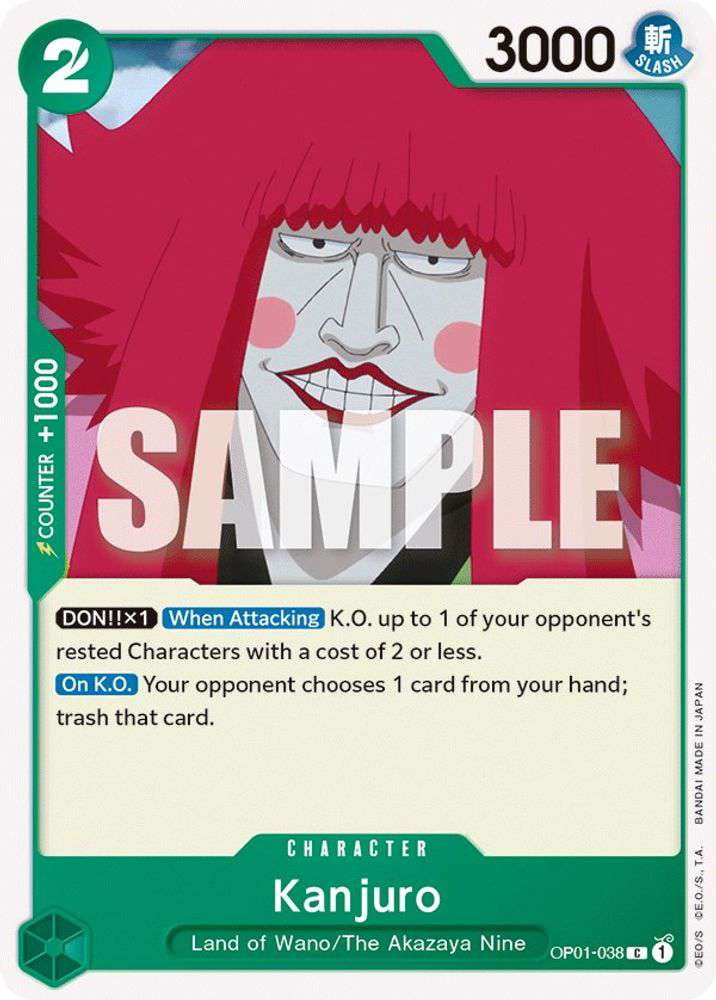 One Piece Romance Dawn Common Kanjuro OP01-038 - Walmart.com