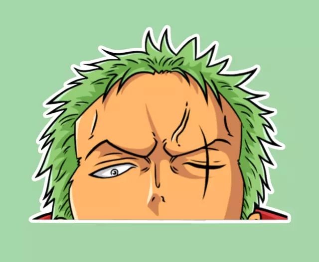 One Piece Roronoa Zoro Sticker Phone Decal Water Bottle Stickers Car ...