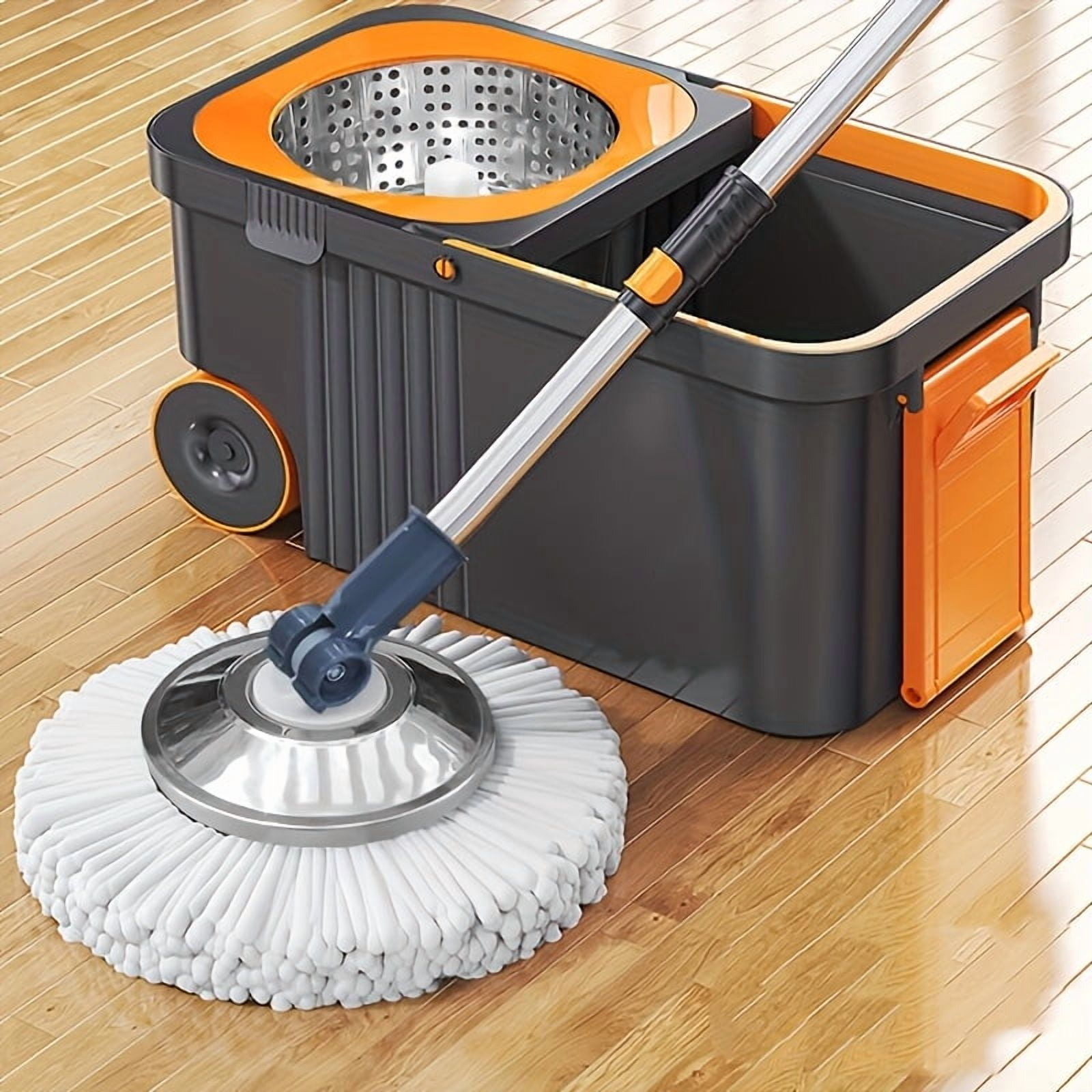 One Piece Rotating Mop Bucket Set Oversized Hands-Free Floor Cleaning ...