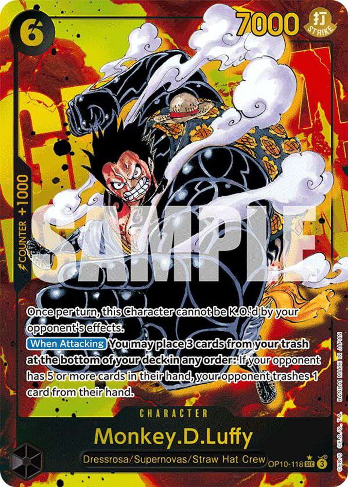 One Piece Royal Blood Secret Rare Monkey.D.Luffy OP10-118 (Parallel ...