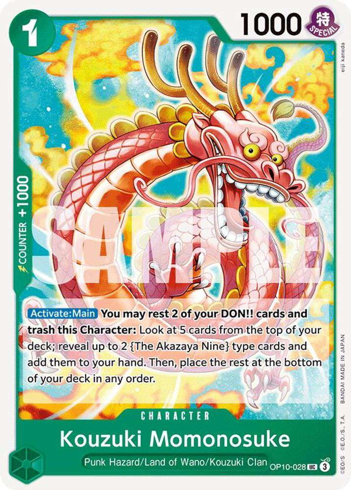 One Piece Royal Blood Uncommon Kouzuki Momonosuke OP10-028 - Walmart.com