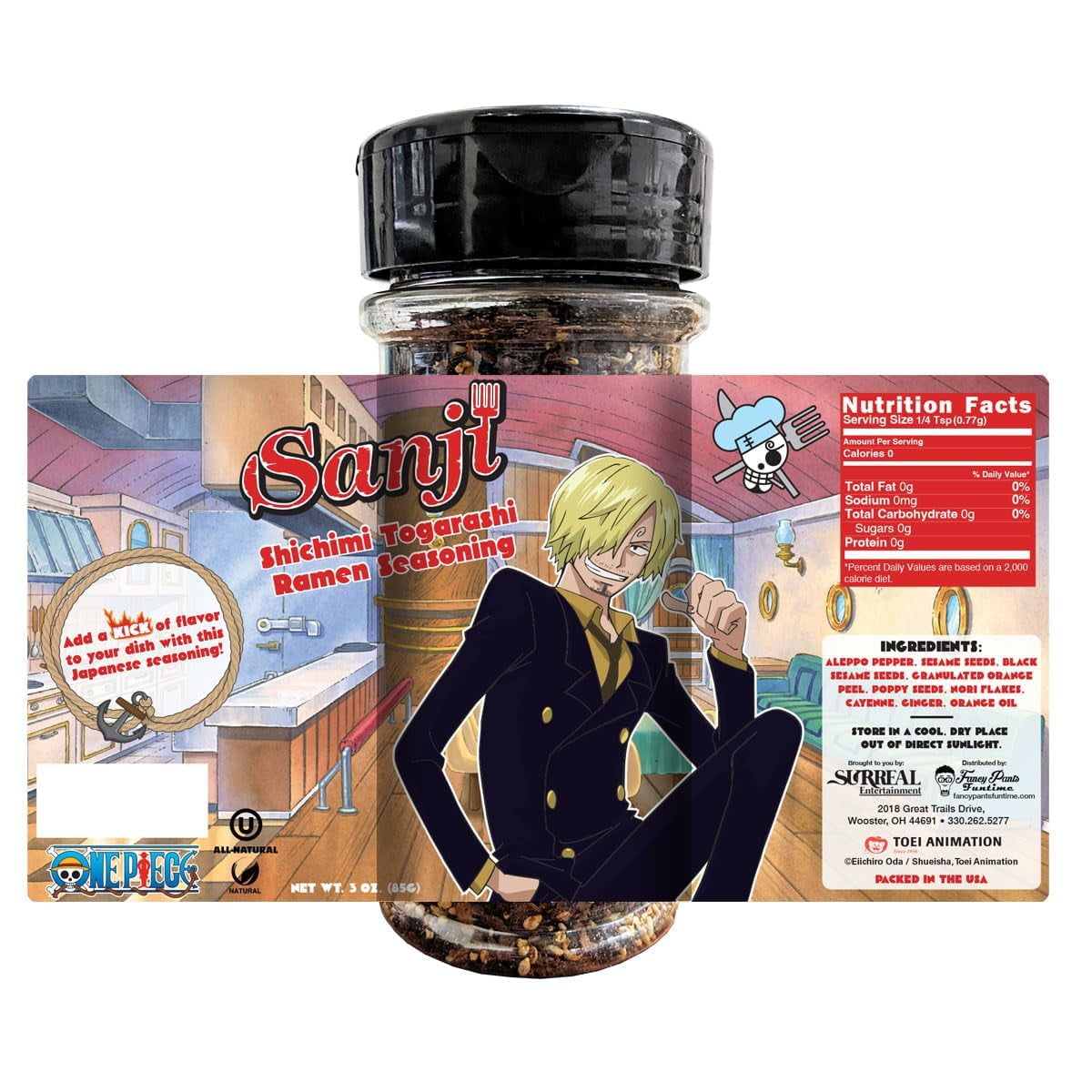 One Piece Sanji Shichimi MZF22 Togarashi Spicy Ramen Seasoning Powder ...