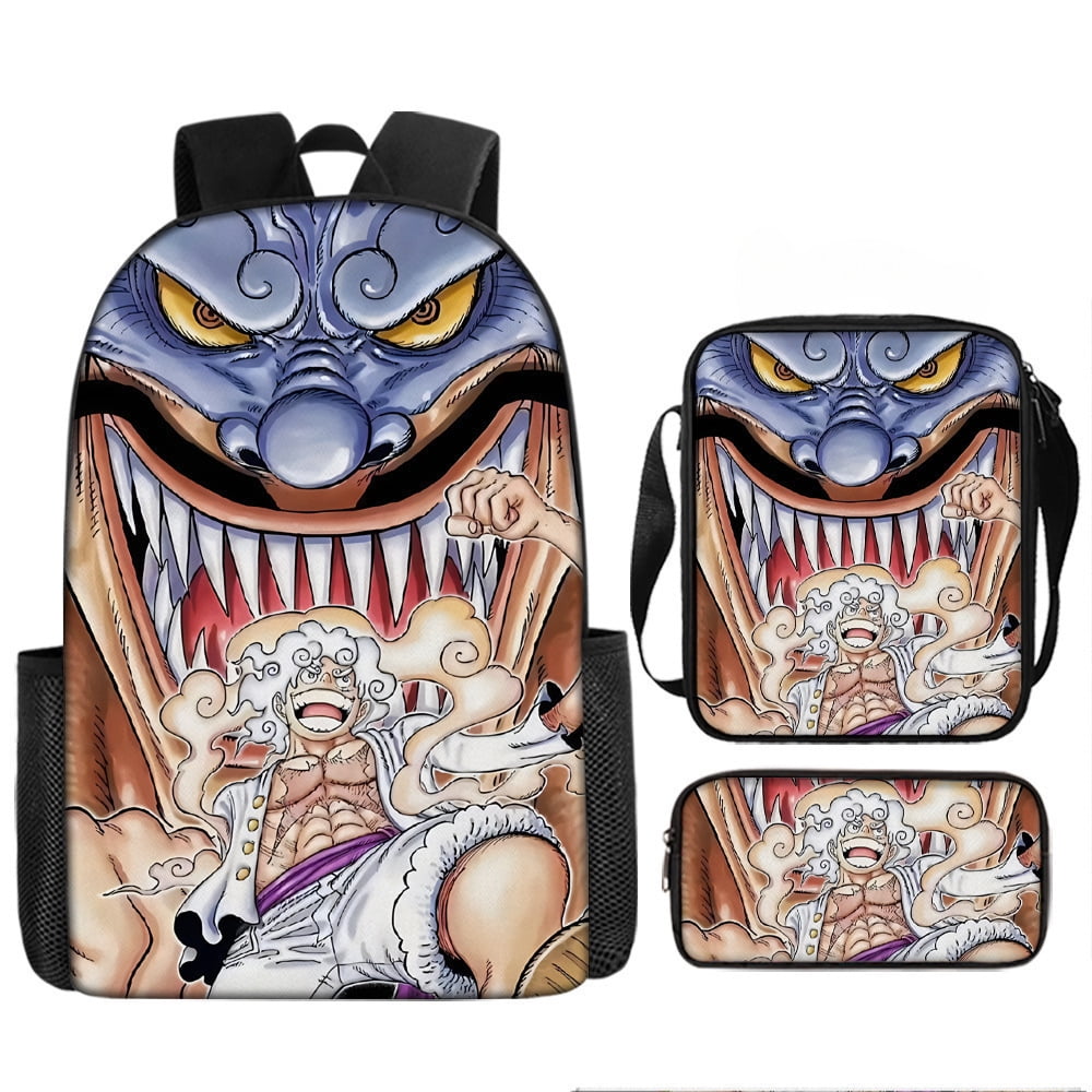One Piece School Bag Luffy Nika One Piece School Bag Backpack Set ...