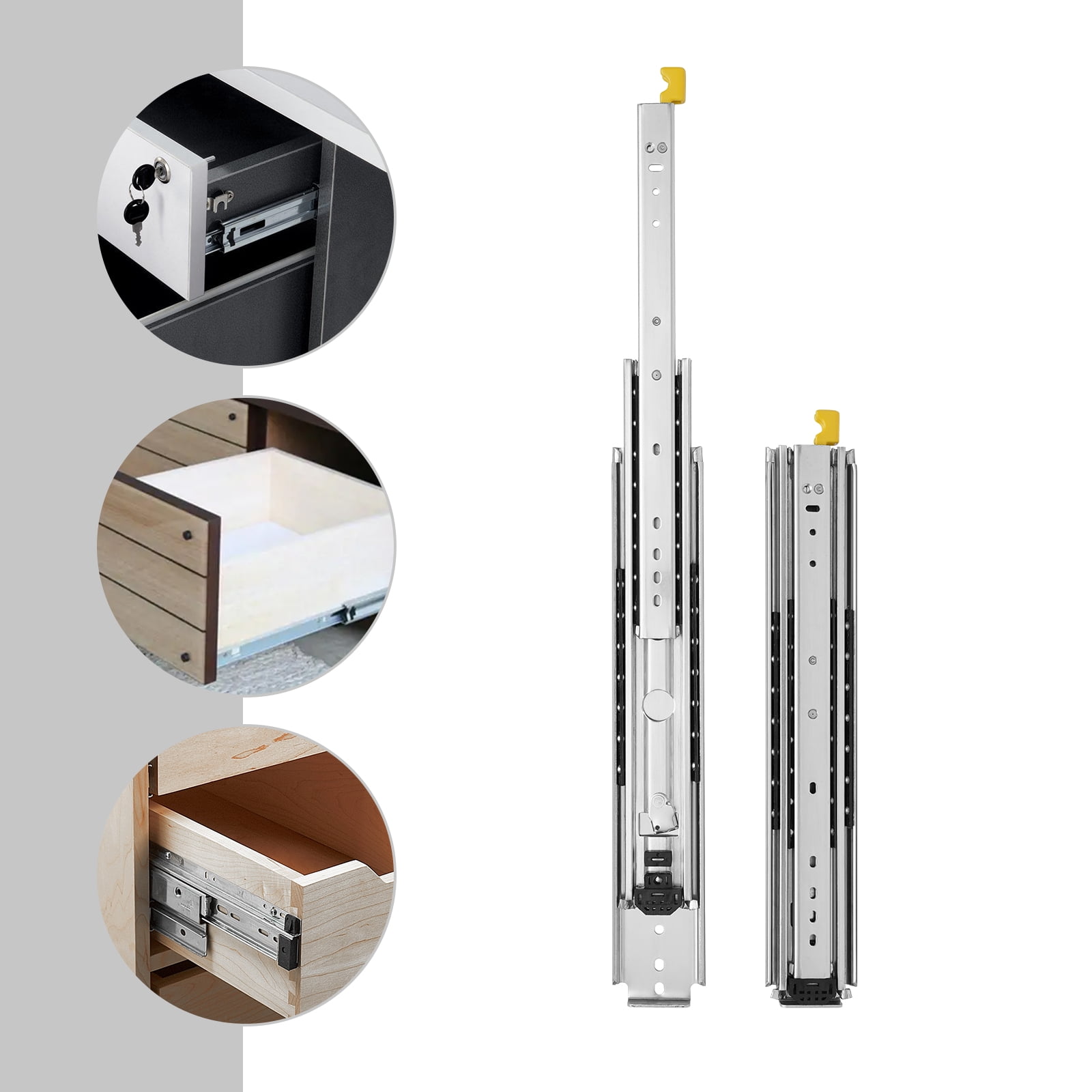 One-Piece Slide Heavy-Duty Drawer Slides 18Inch 500Lbs Silver Cold ...