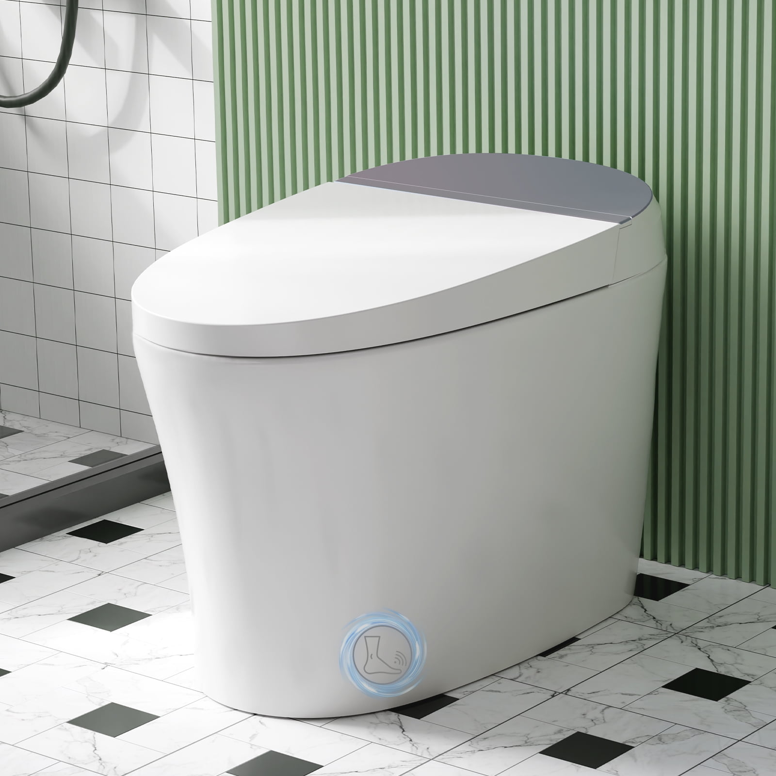 One Piece Smart Bidet Toilet, Elongated Toilet With Warm Water ...