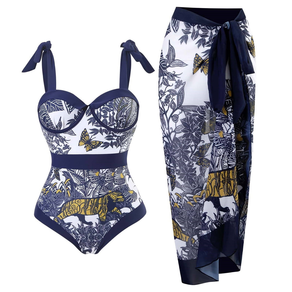 One Piece Swimsuit for Women,Soft Quick Dry Chiffon Bikini with Short ...
