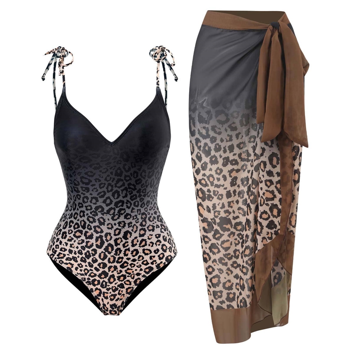 One Piece Swimsuit for Women,Soft Quick Dry Chiffon Bikini with Short ...