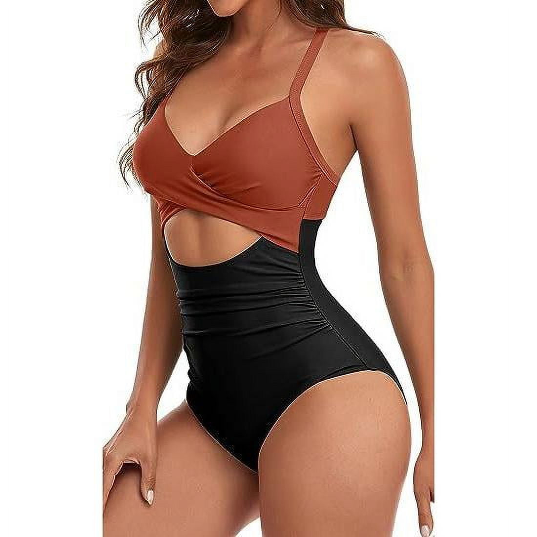 One Piece Swimsuits For Women Ribbed One Piece Bathing Suit Tummy