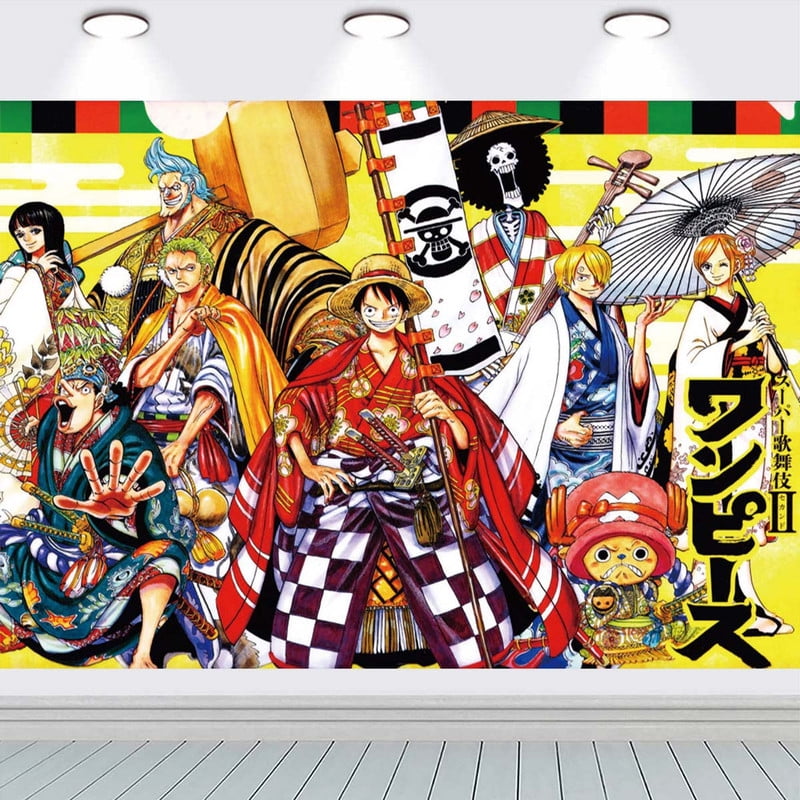One Piece Taspestry Post Banner Backdrop Background Party Supplies Wall ...