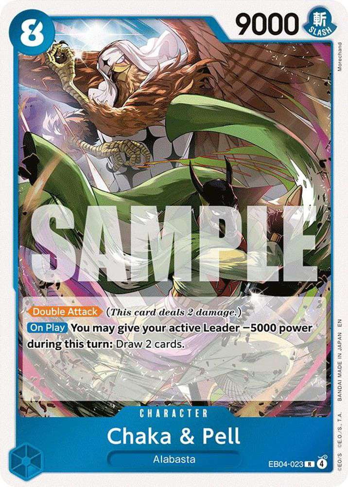 One Piece The Azure Sea's Seven Rare Chaka & Pell EB04-023 - Walmart.com