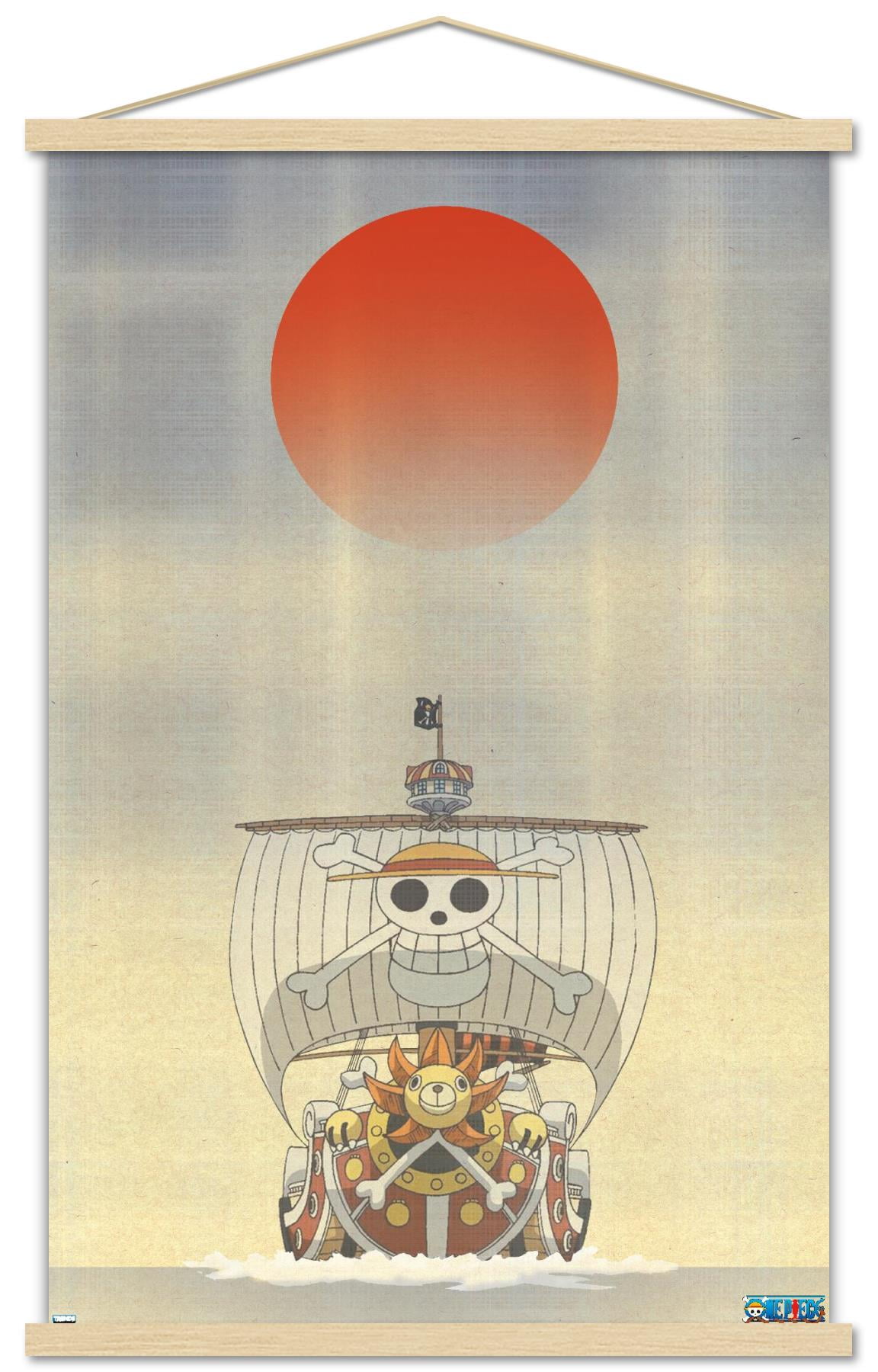One Piece - The Thousand Sunny Artistic Wall Poster with Magnetic Frame ...