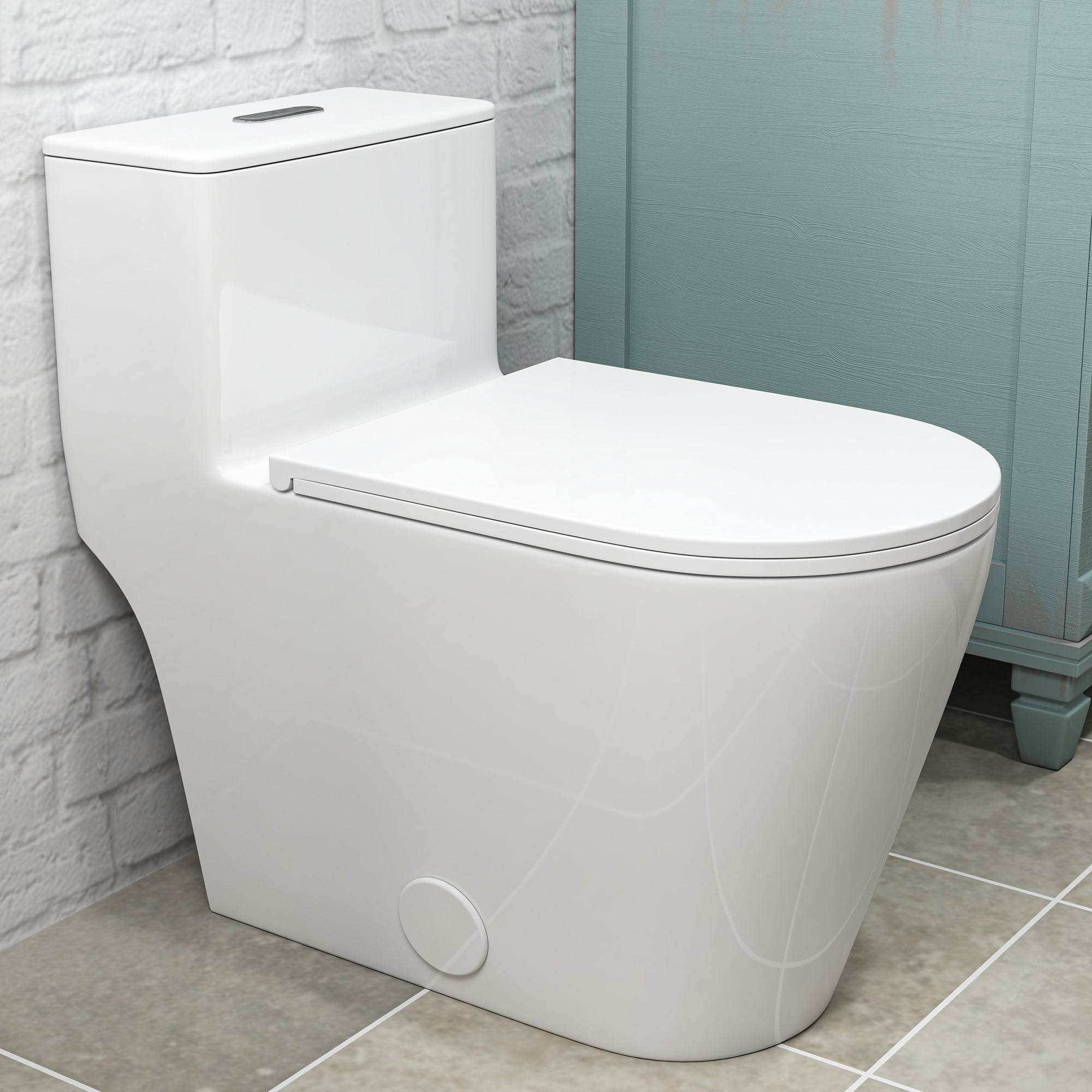 WM-91002 17" Comfort Height Dual-Flush Toilet Modern Elongated One ...