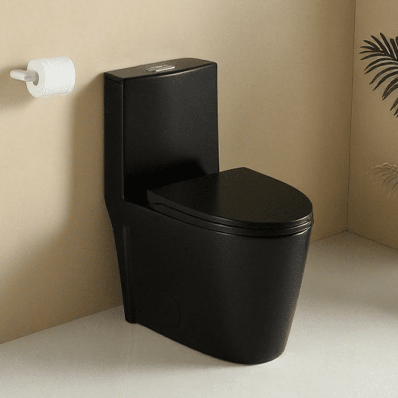 One Piece Toilet with Dual Flush System 1.6 GPF Elongated Comfort ...