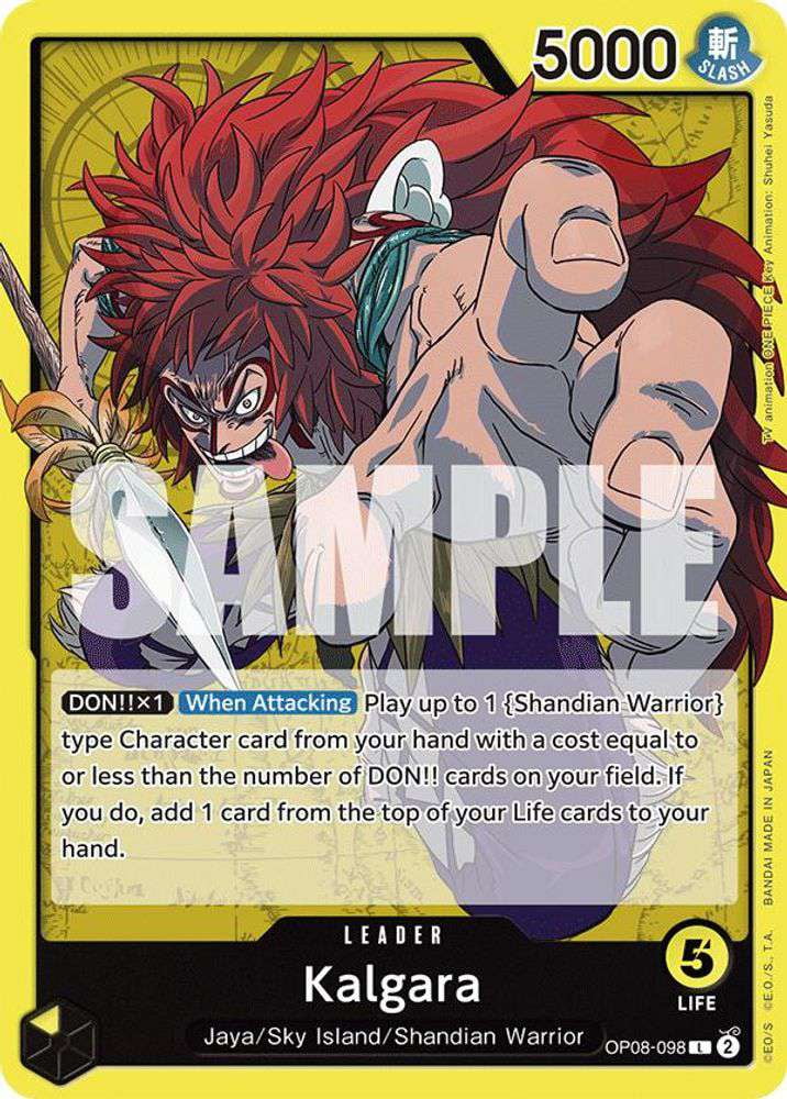 One Piece Two Legends Leader Kalgara OP08-098 - Walmart.com