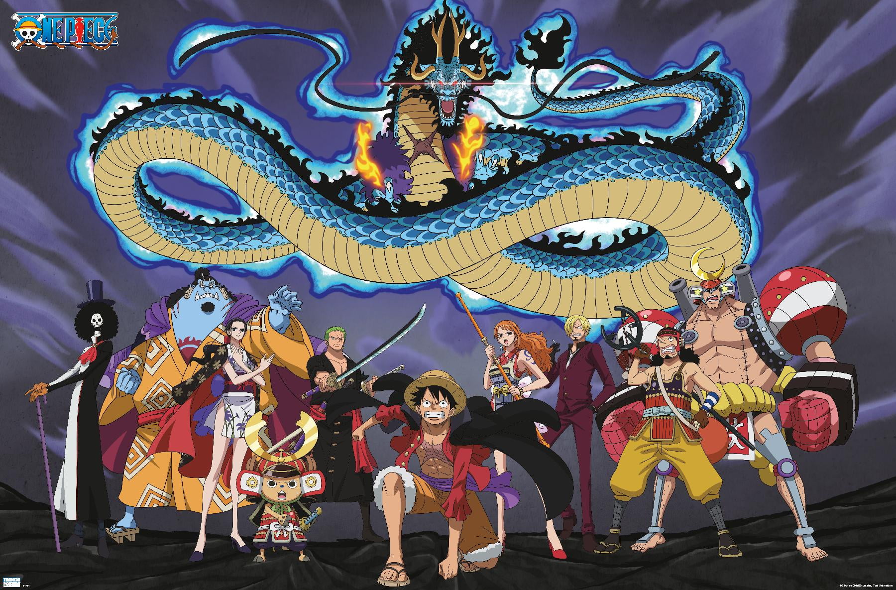 One Piece: Wano Country - Crew Dragon Wall Poster, 14.725" x 22.375 ...
