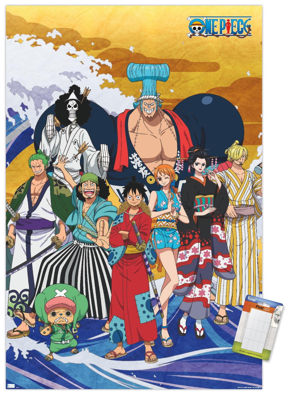 One Piece: Wano Country - Crew On Wave Wall Poster, 22.375" x 34 ...