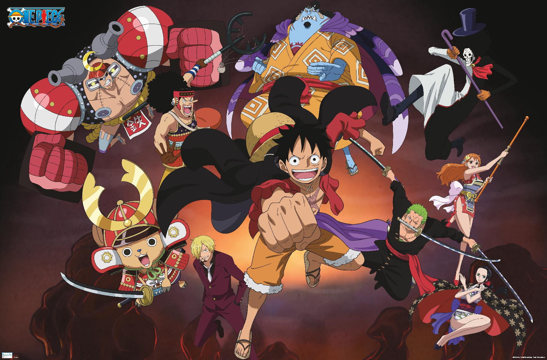 One Piece: Wano Country - Group Attack Wall Poster, 22.375" x 34 ...