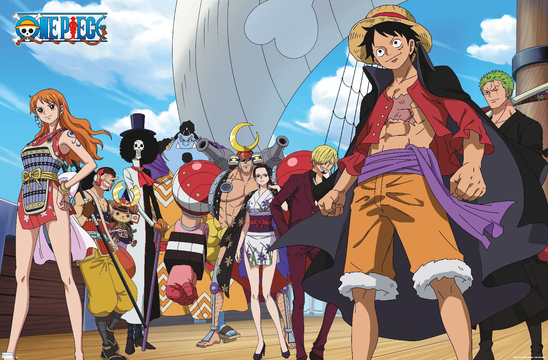One Piece: Wano Country - Sailing Crew Wall Poster, 14.725" x 22.375 ...