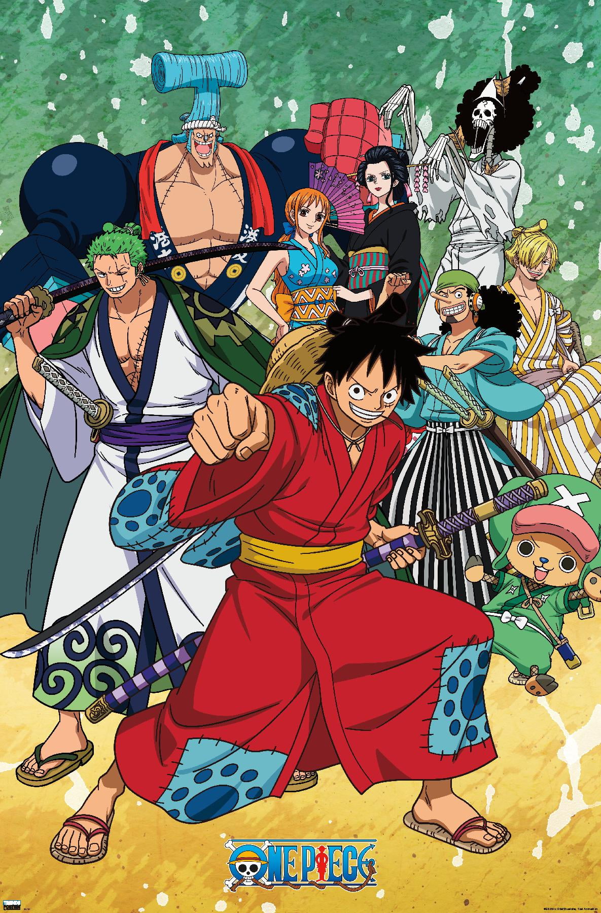 One Piece: Wano Country - Samurai Crew Wall Poster, 14.725" x 22.375 ...