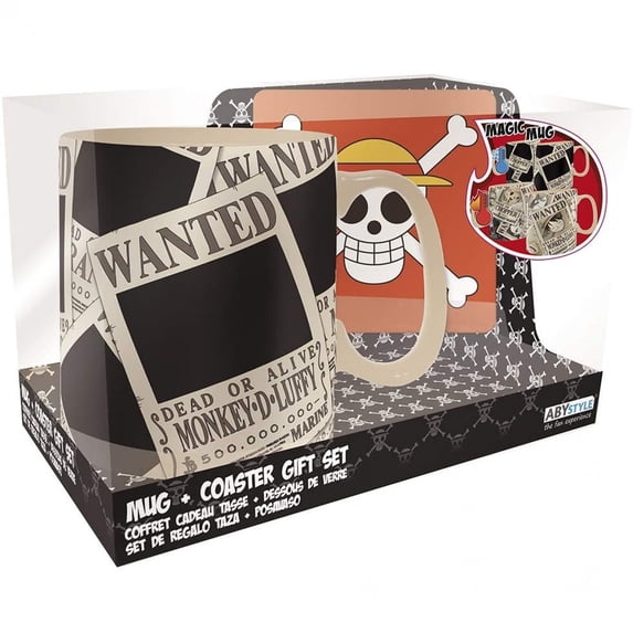 One Piece Officially Licensed Wanted Heat Change Coffee Cup & Skull ...