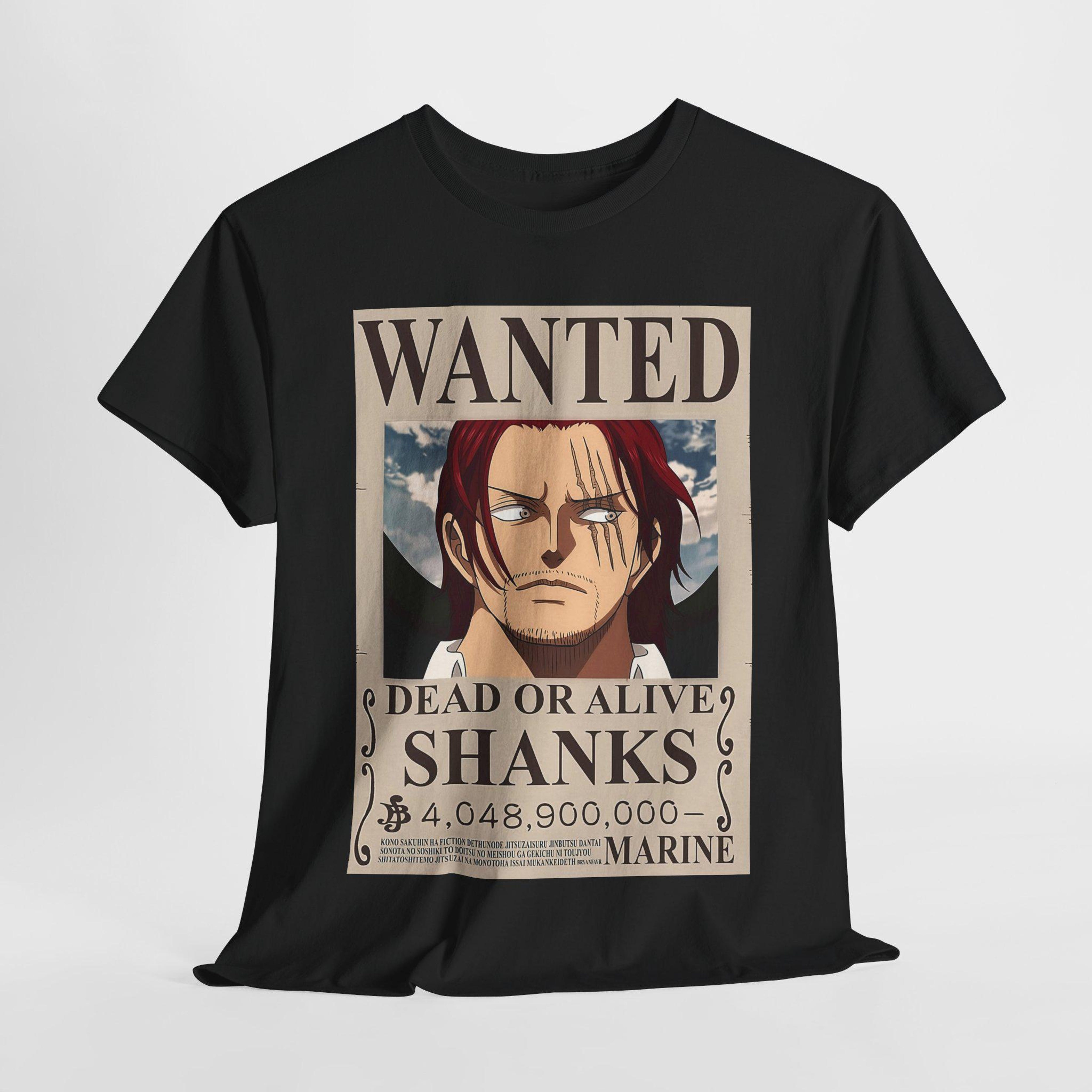 One Piece Wanted Poster - Shanks Graphic T-Shirt - Walmart.com