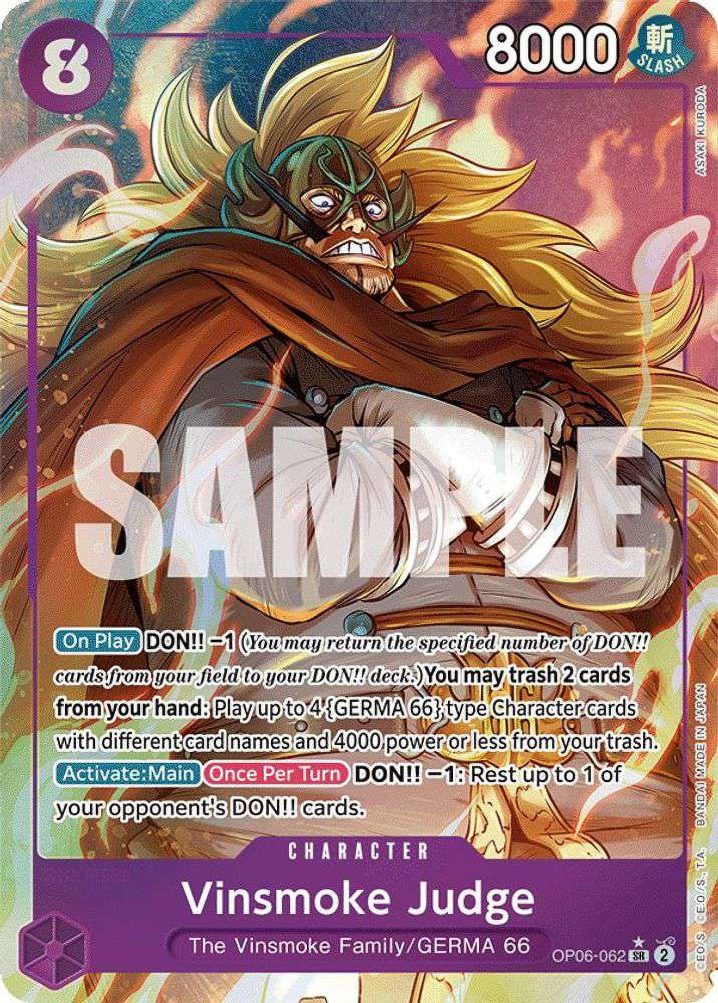 One Piece Wings of the Captain Super Rare Vinsmoke Judge OP06-062 ...