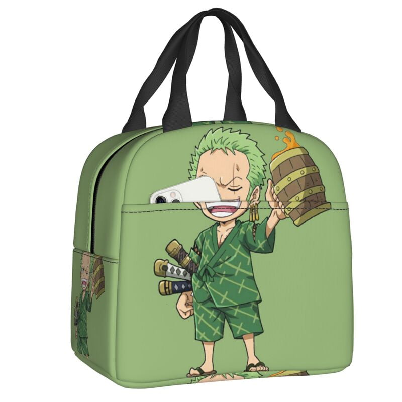 One Piece Zoro Insulated Lunch Box Reusable Thermal Cooler Lunch Bag ...