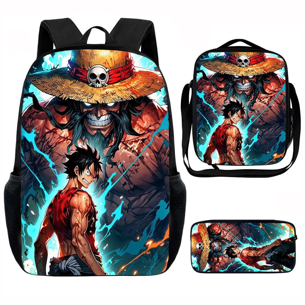 One Piece backpack, rice bag and pen case three-piece set - Walmart.com