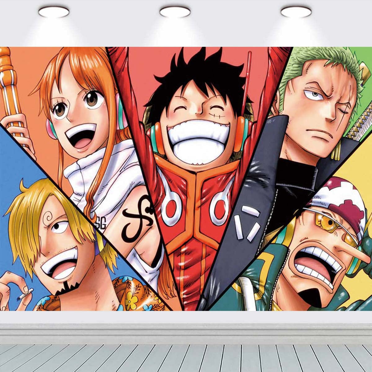 One Piece school Background Banner Birthday Backdrop Party Supplies ...
