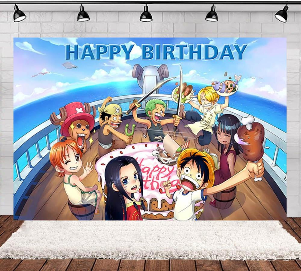 One Piece themed backdrop, 60×40 inch One Piece party backdrop ...