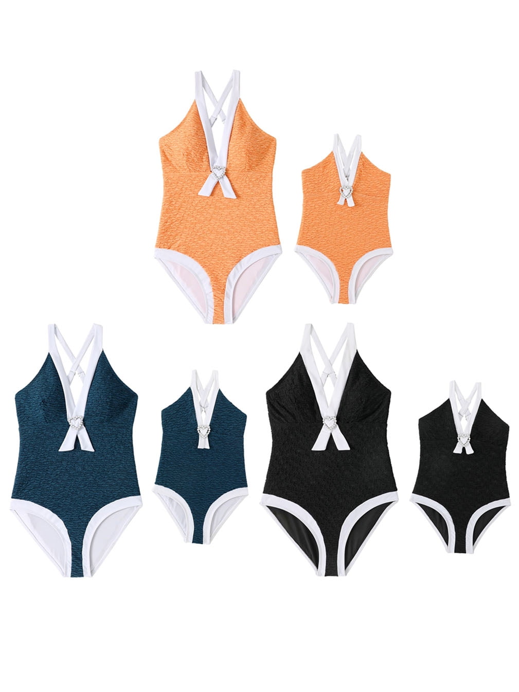 One Pieces Bikini Set Mother Daughter Swimwear Family Matching Set ...