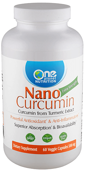 One Planet Nutrition Nano Curcumin 500 mg Veggie Capsules (60 Servings ...
