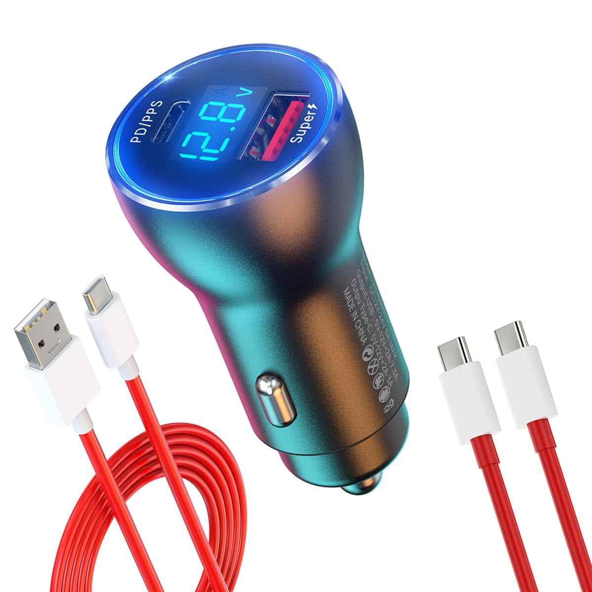 for One Plus Car Charger Super 100W 80W Charge for OnePlus 15 15R 13 12 ...