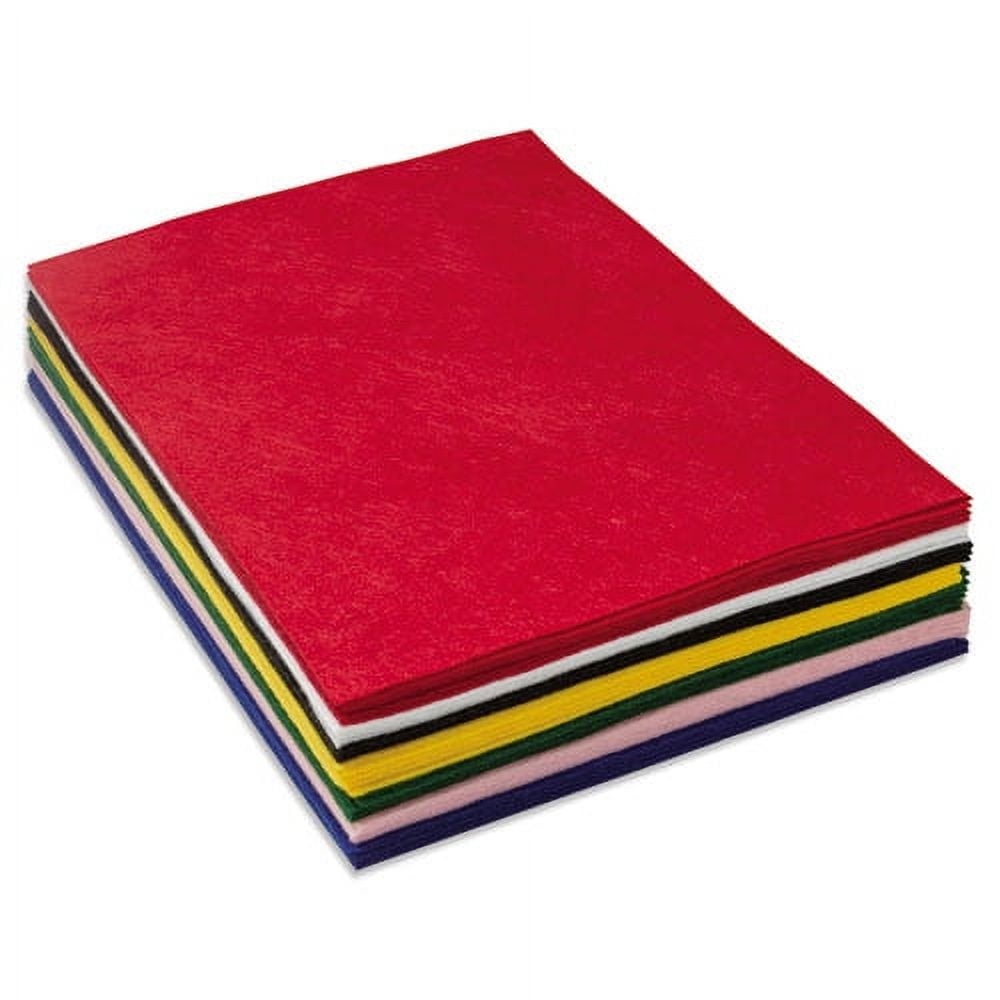 One Pound Felt Sheet Pack, Rectangular, 9 X 12, Assorted Colors, 30 ...