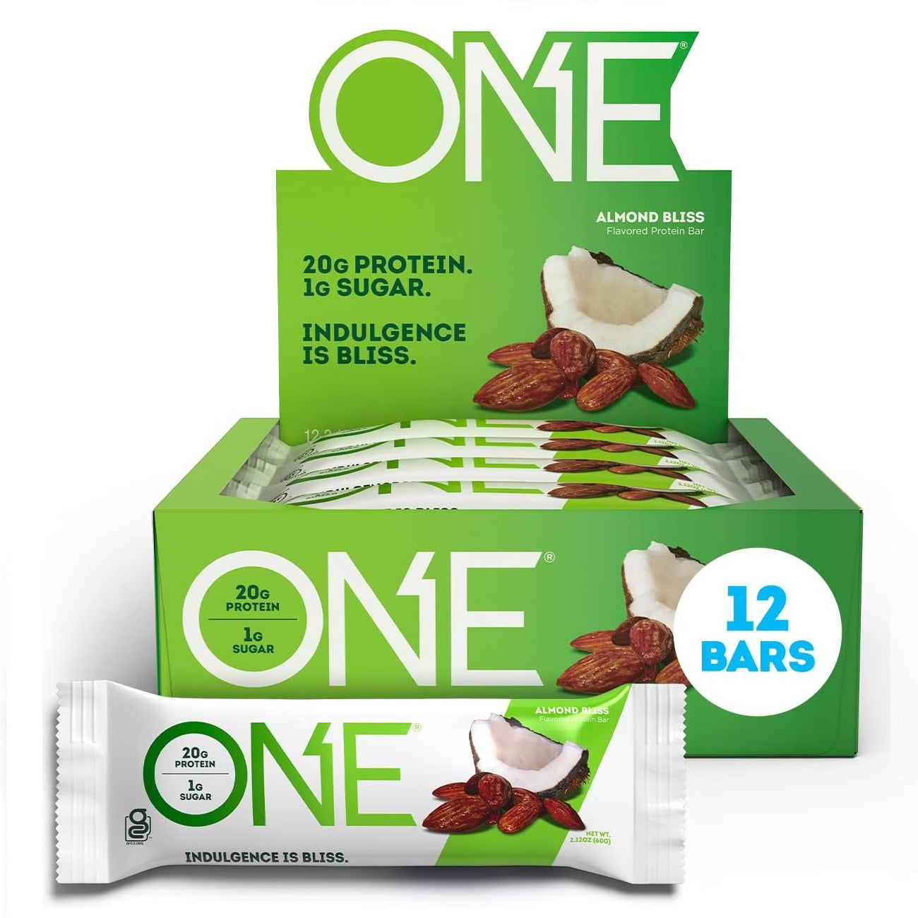 One Protein Bar, Chocolate Almond Bliss, 20g Protein, 12 Count ...