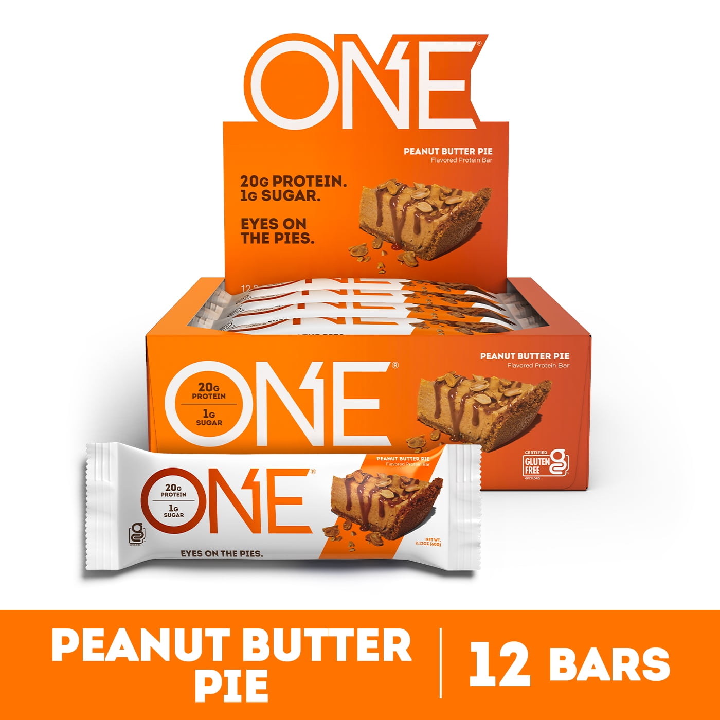 One™ Low Sugar Protein Supplement Bar, Peanut Butter Pie Flavor, 20g ...