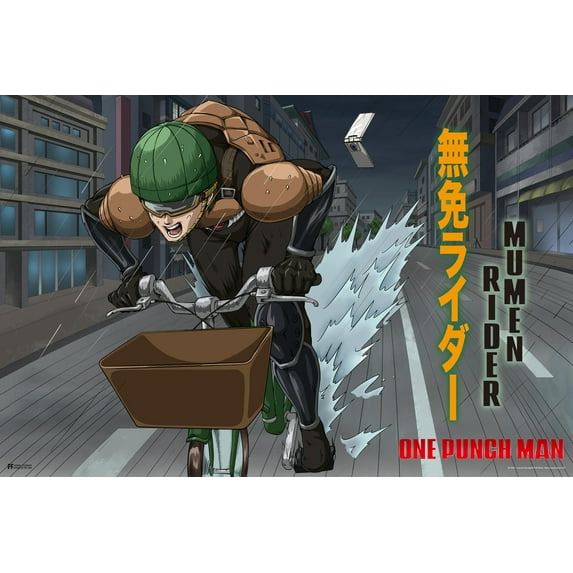 One Punch Man Anime Poster Mumen Rider Cool Aesthetic Modern Wall Art ...