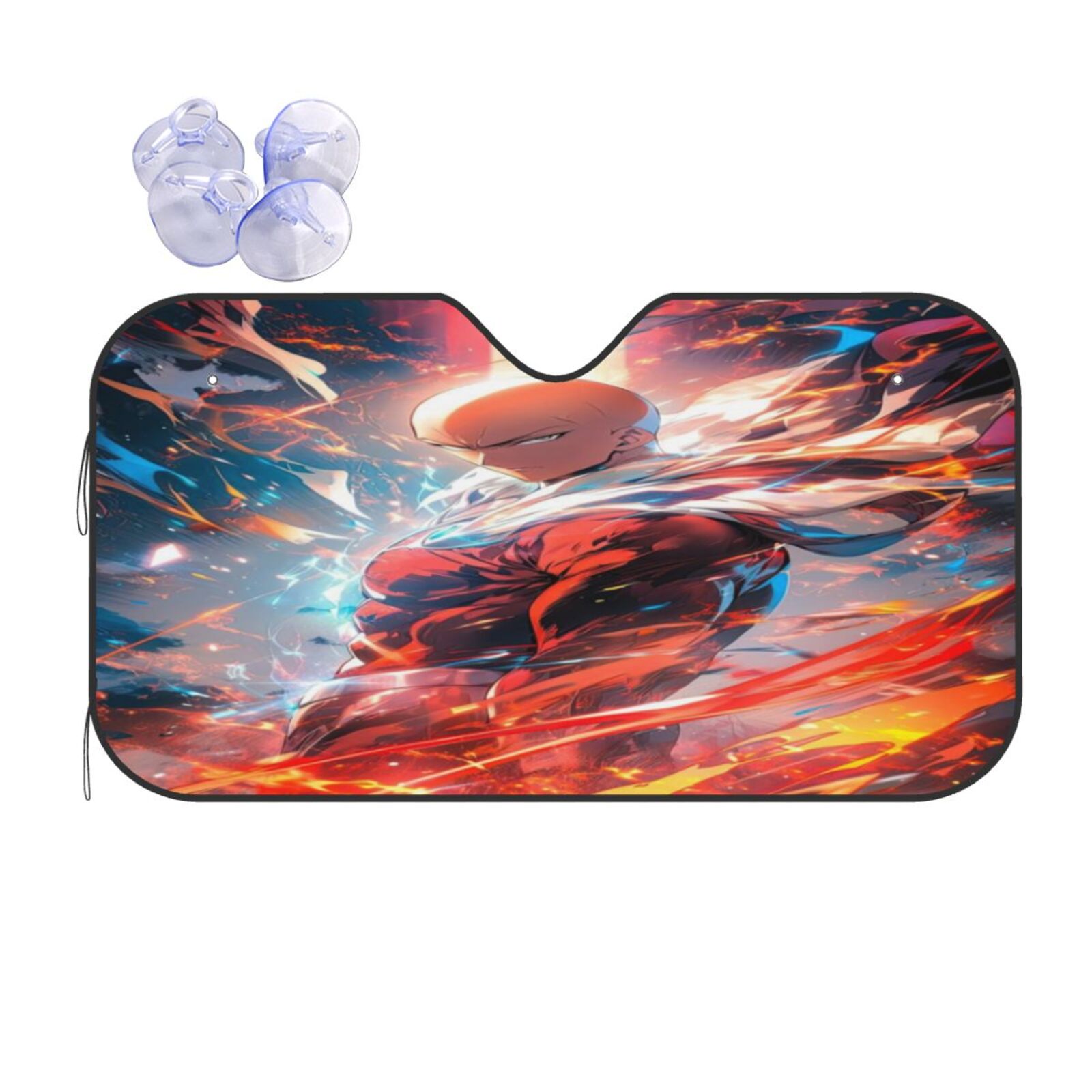 One Punch Man Car Sunshade Front Windshield Sun Shades Car Accessories ...