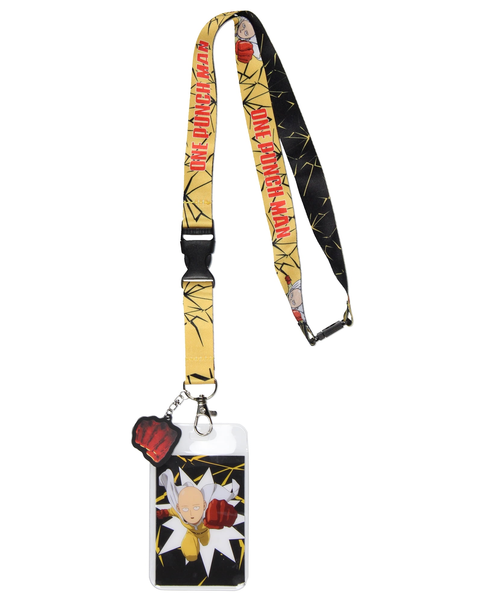 One Punch Man Manga Saitama ID Badge Holder Keychain Lanyard w/ Rubber ...