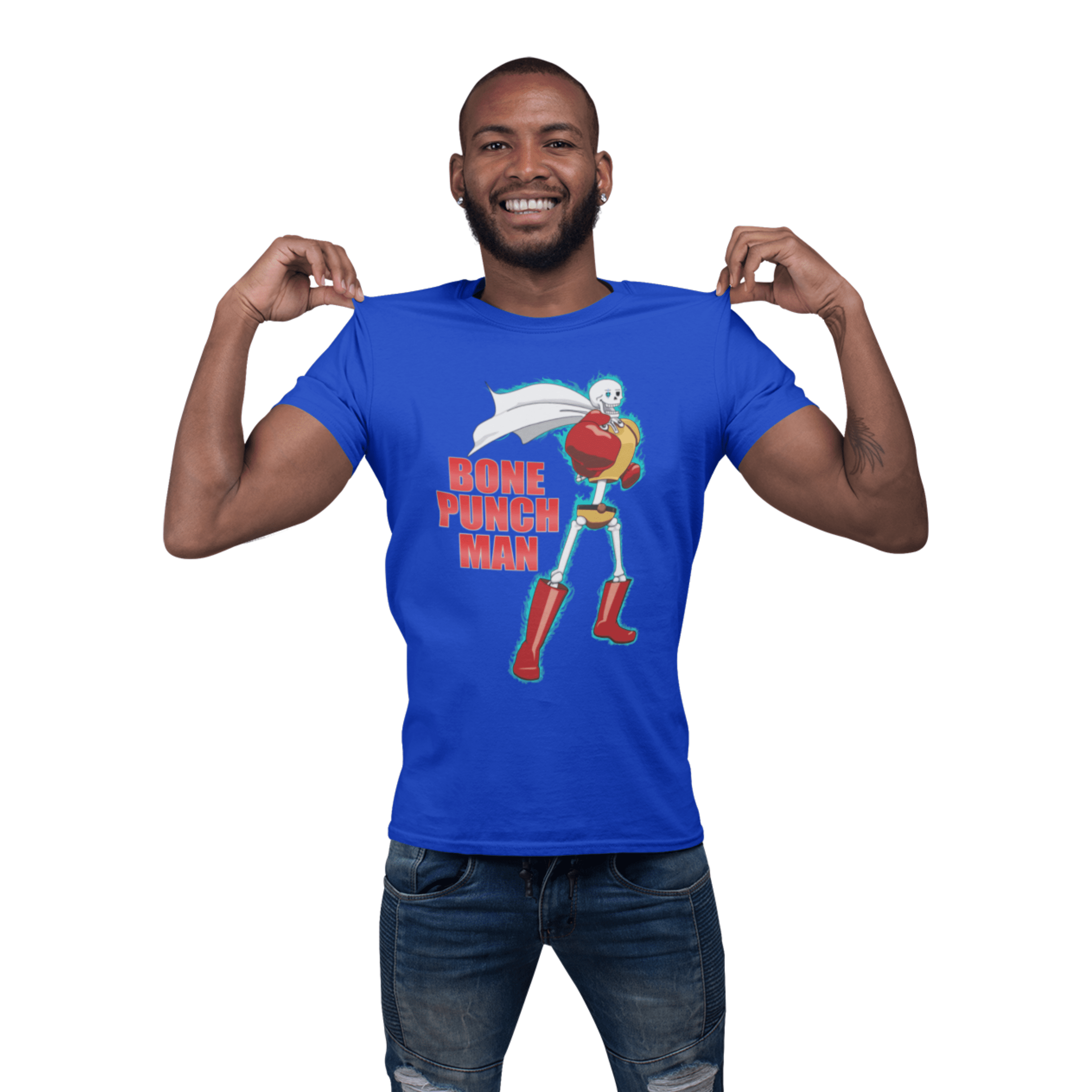 One Punch Man / Papyrus Funny Mashup T-shirt Designed by Impressive ...