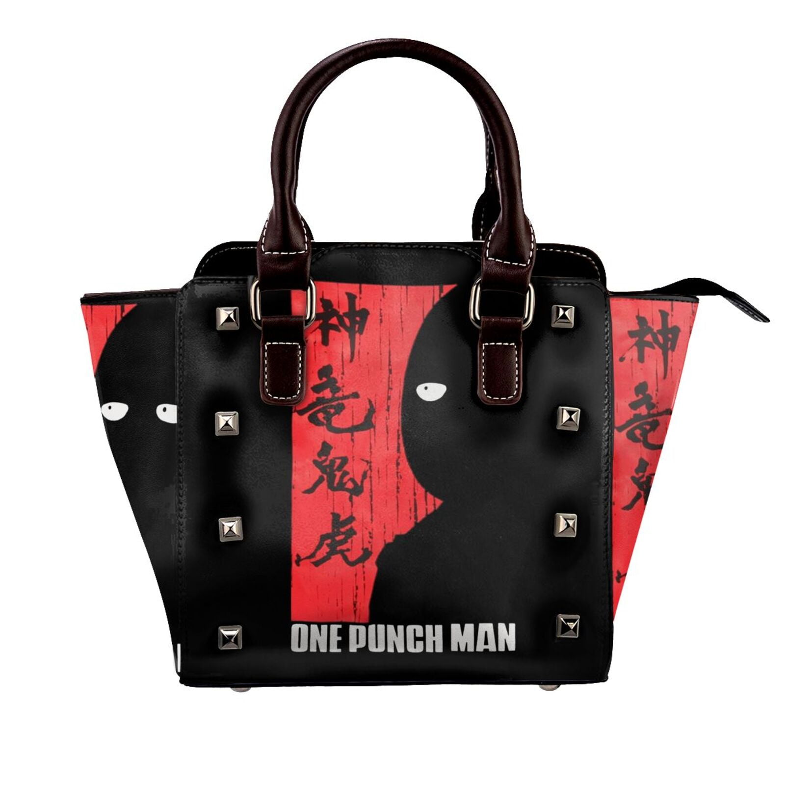 One Punch Man Saitama Shadow Handbag Leather Rivet Shoulder Bag Luxury ...
